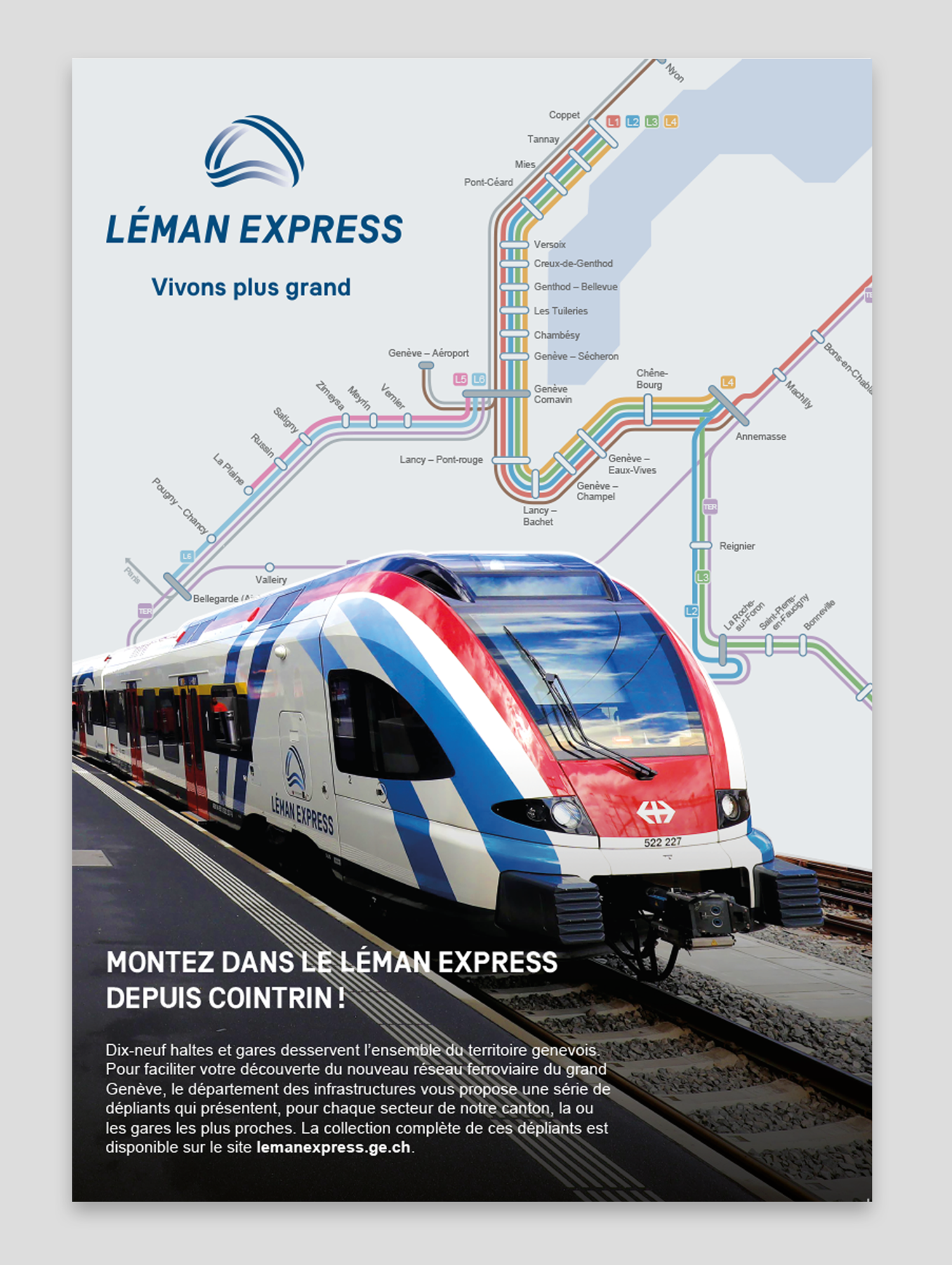 Flyers et annonces - Lancement Léman Express - chloegenet.ch